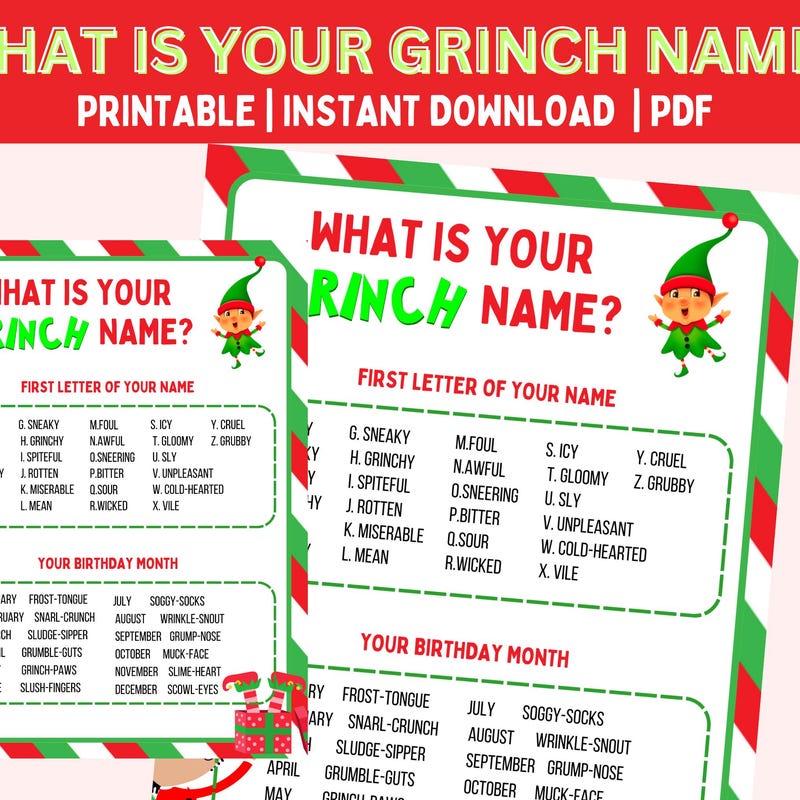 Grinch Scavenger Hunt - Etsy