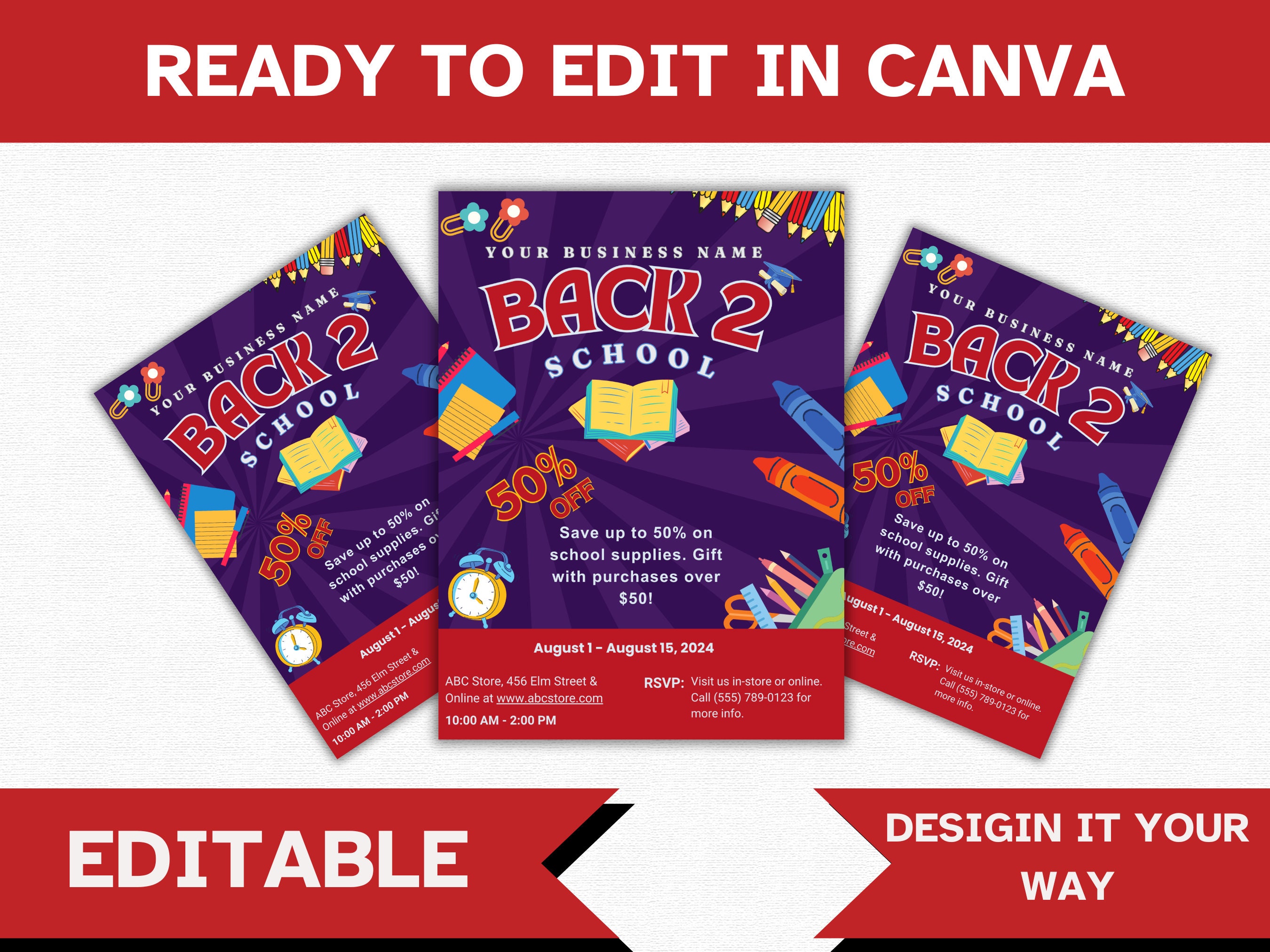 Editable Back to School Flyer DIY Back to School Flyer School Supply ...