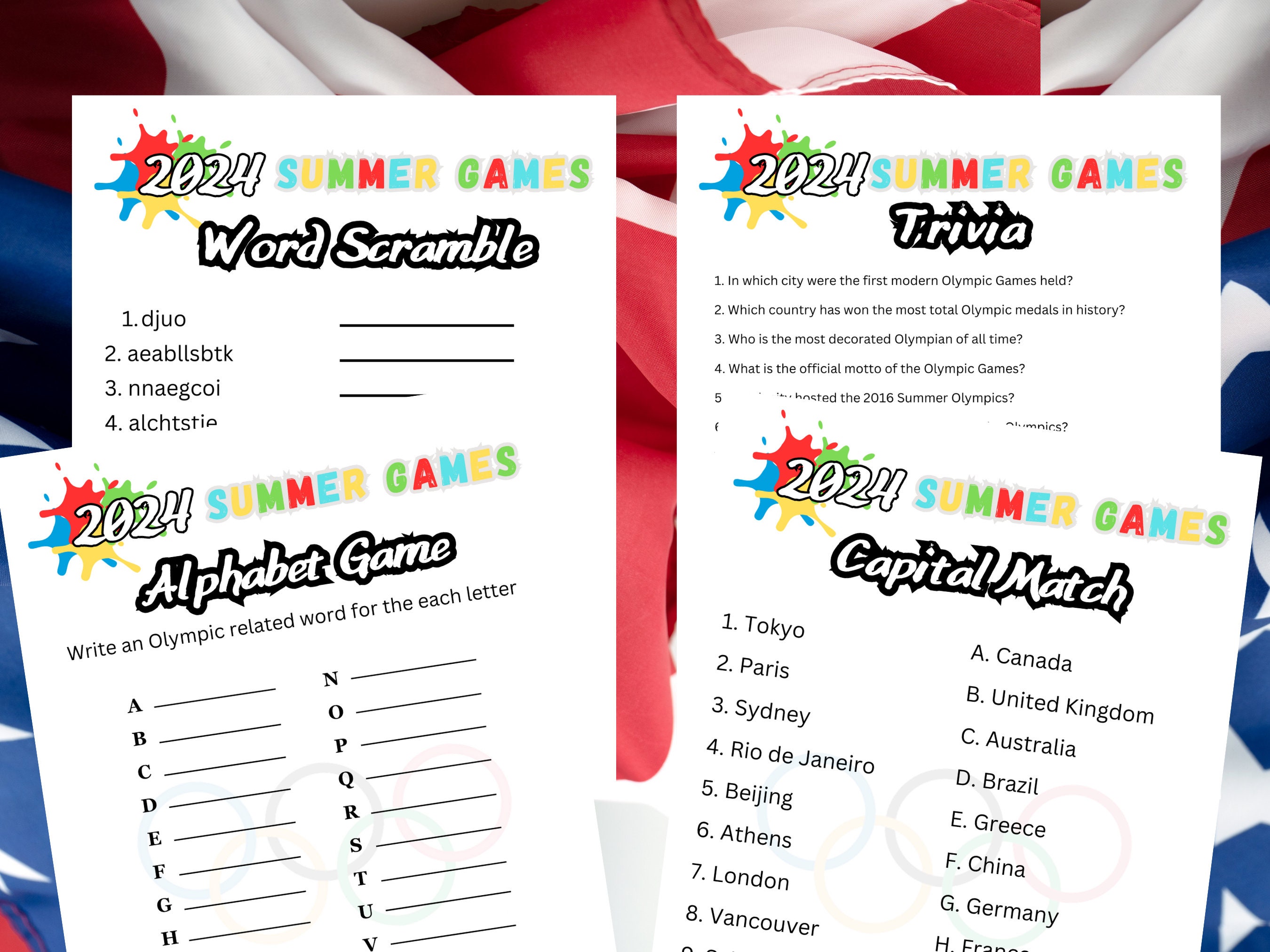 Summer Olympic Games | 2024 Eiffel Tower Paris Olympic 2024 Olympic ...