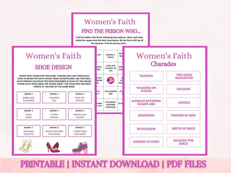 Women's Ministry Games Bundle: 15 Printable Church Games (PDF) - Etsy