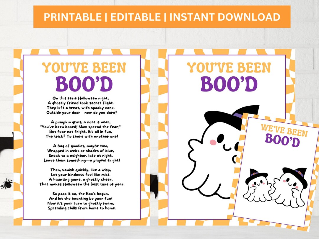 You've Been Booed, We've Been Booed, Booed Signs, Halloween Gift ...