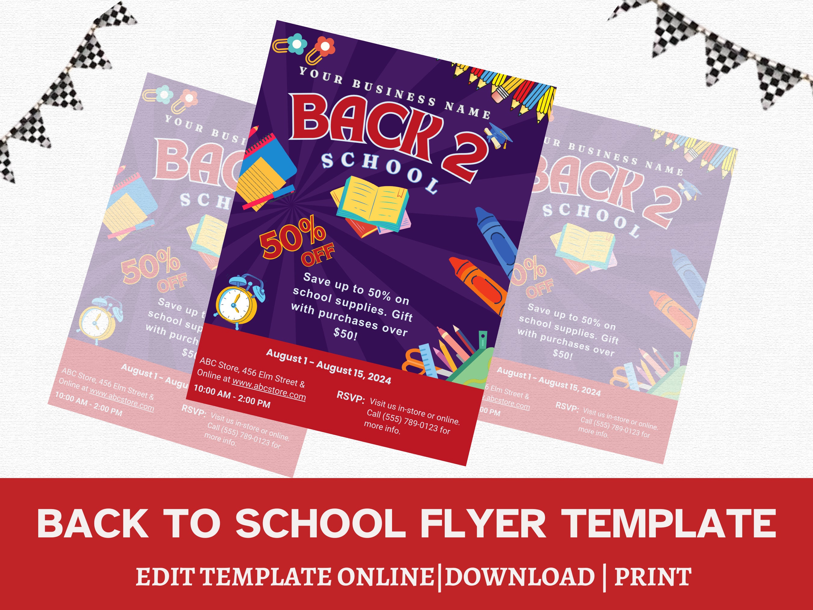 Editable Back to School Flyer DIY Back to School Flyer School Supply ...