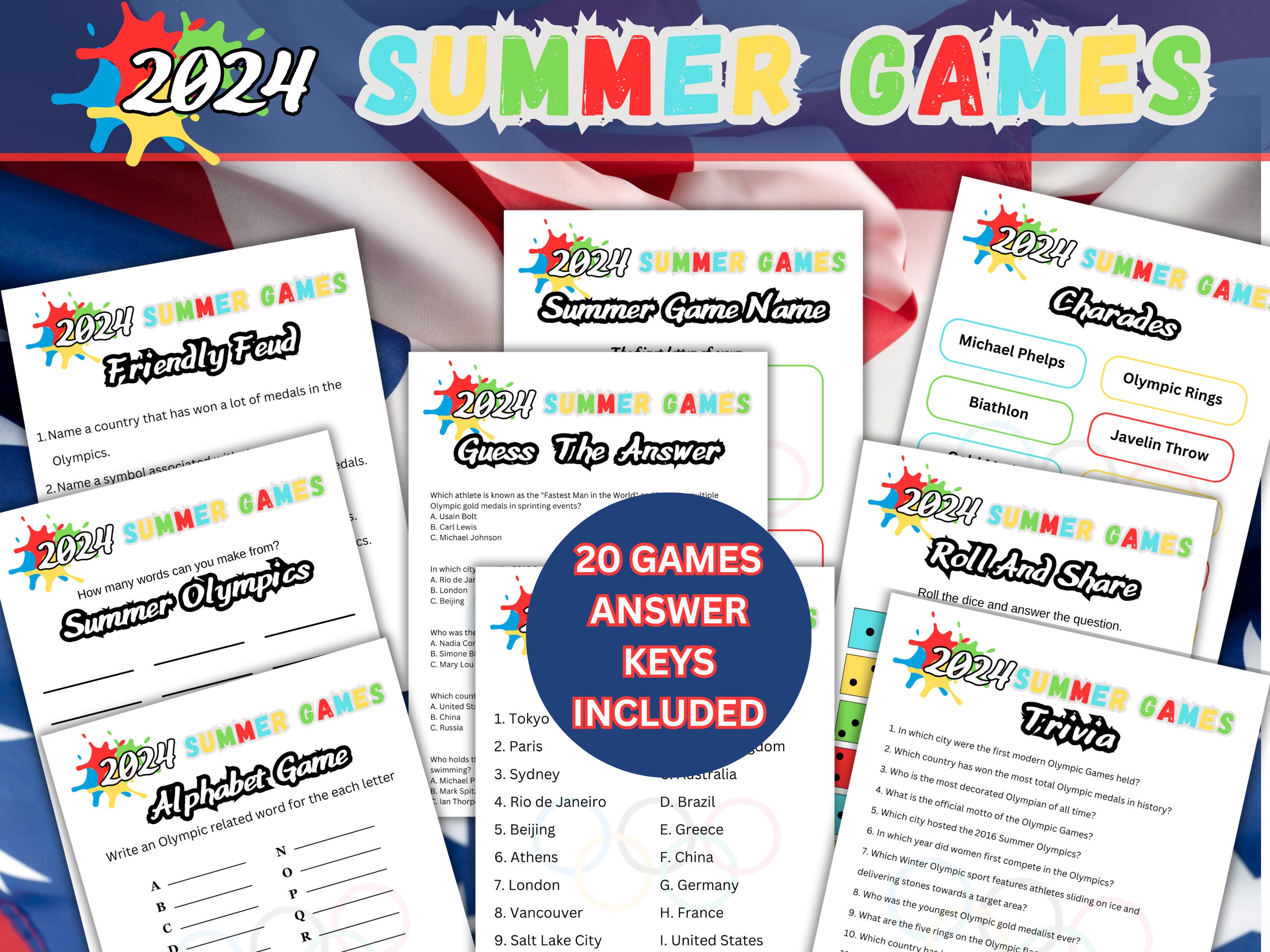 Summer Olympic Games | 2024 Eiffel Tower Paris Olympic 2024 Olympic ...