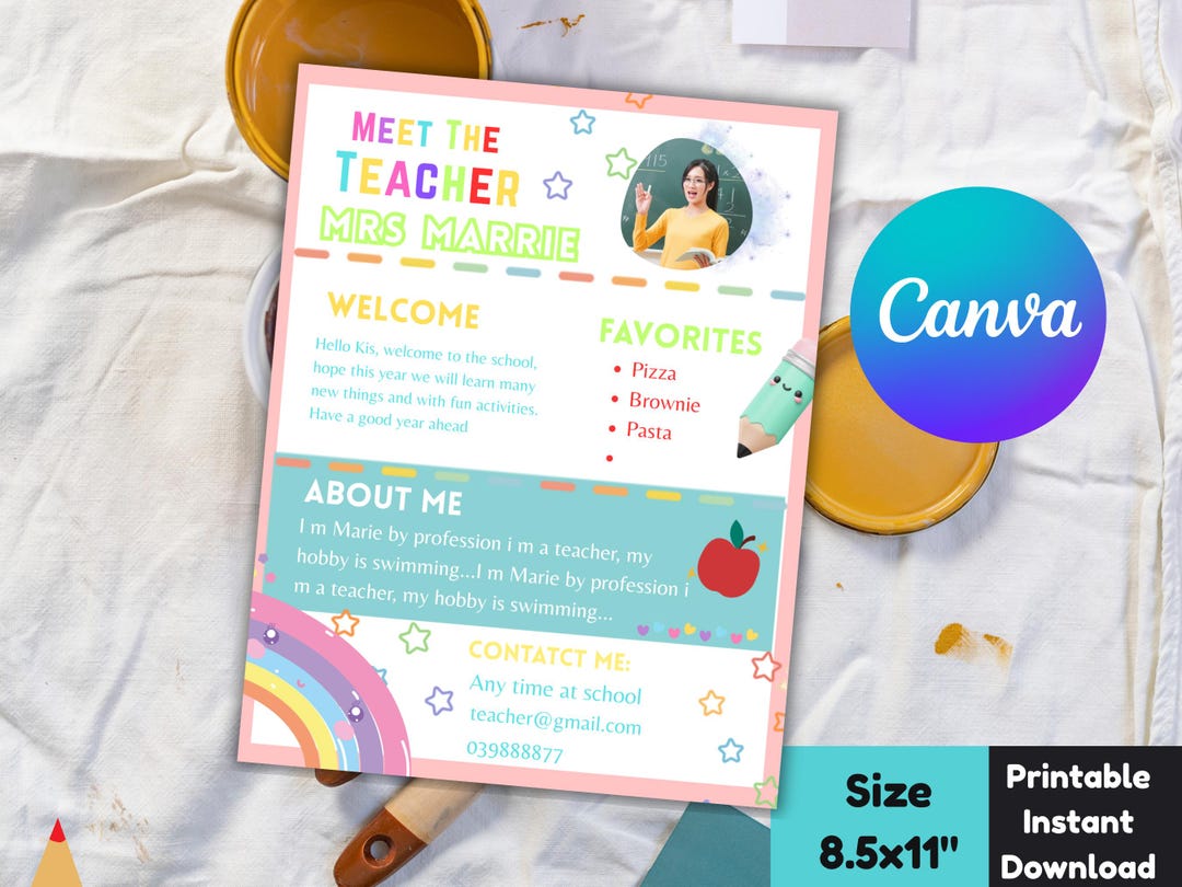 Meet the Teacher Template, Kindergarten Letter Meet the Teacher Flyer ...