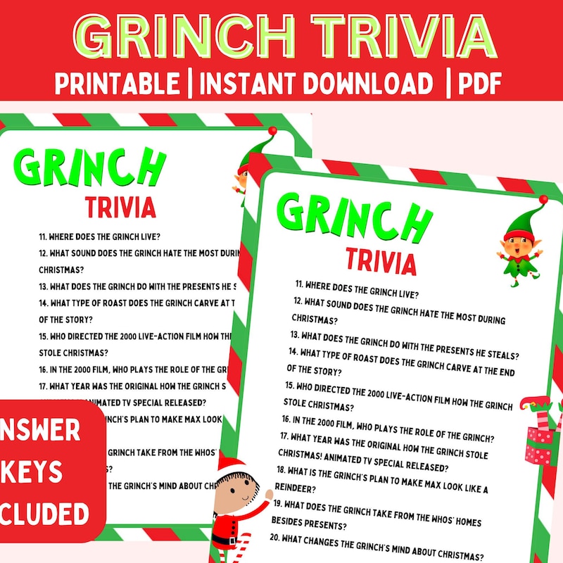 Grinch Scavenger Hunt - Etsy