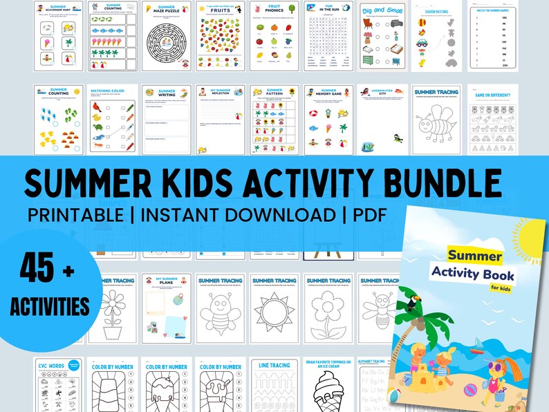Summer Activity Bundle Summer Preschool Kindergarten ACTIVITY Packet ...