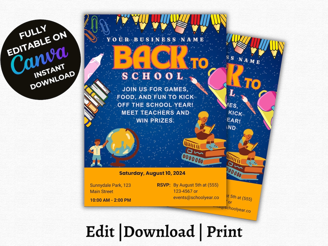 Editable Back to School Flyer | DIY Back to School Flyer | School ...