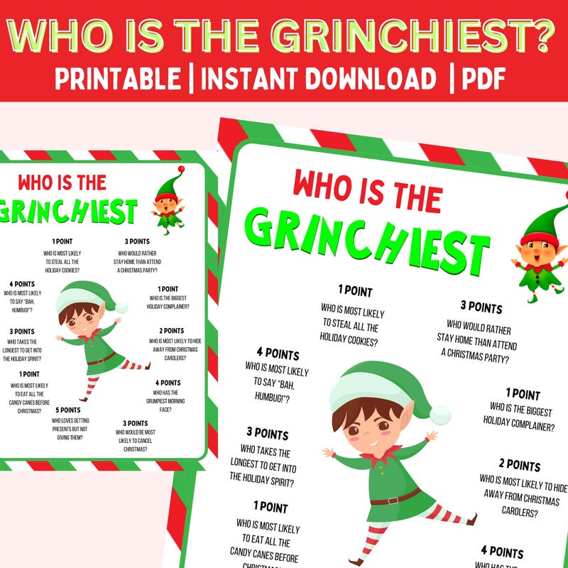 Grinch Scavenger Hunt - Etsy