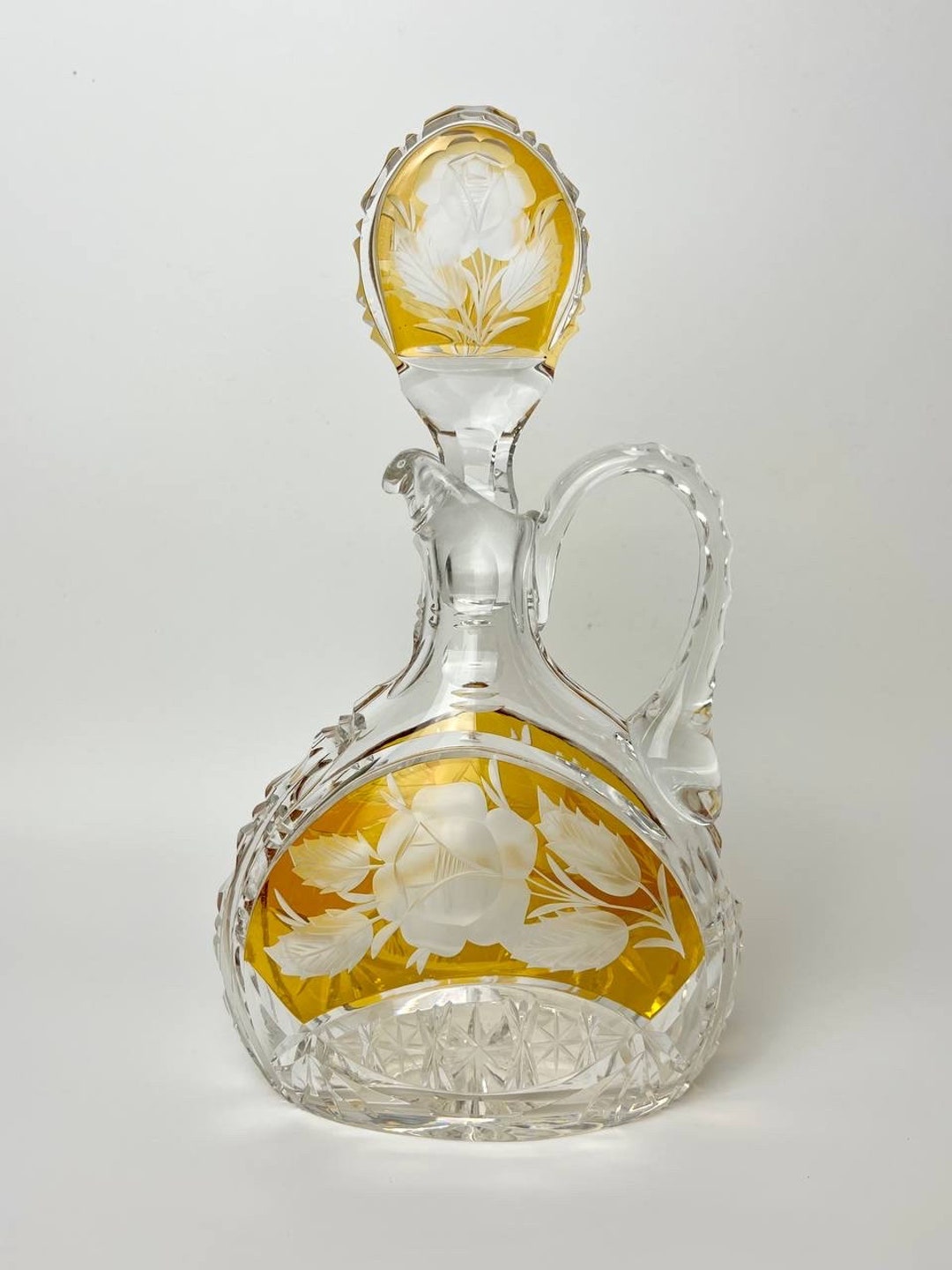 Crystal Decanter Egermann for Spirits, Vintage Germany, for Oil, for ...