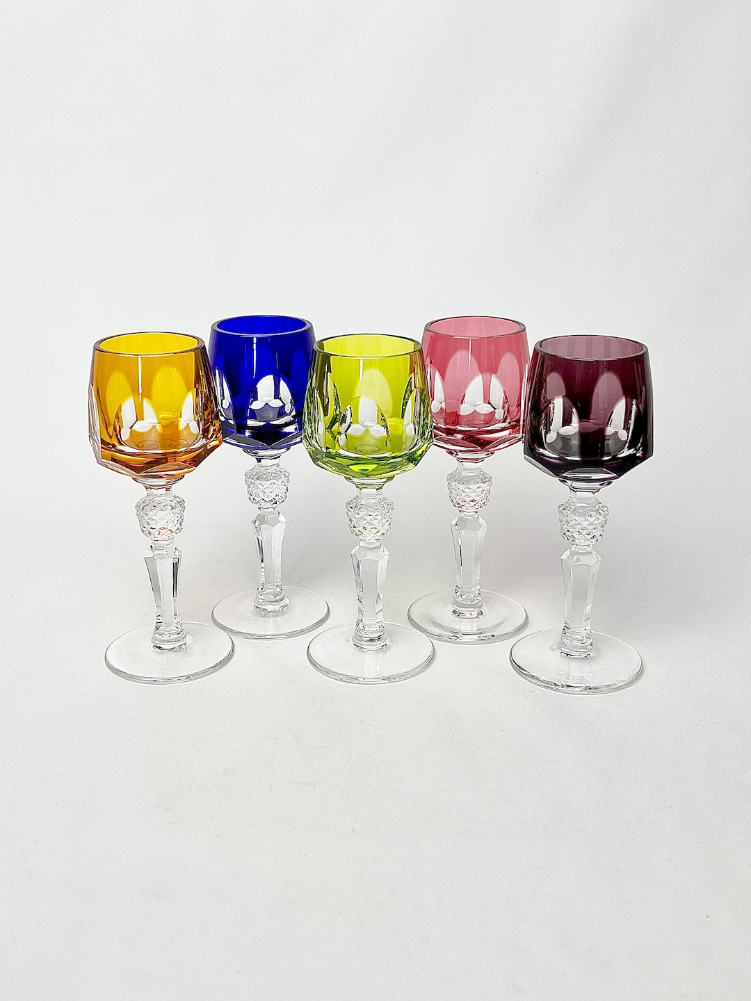 Nachtmann Colored Crystal Glasses for Spirits Germany - Etsy