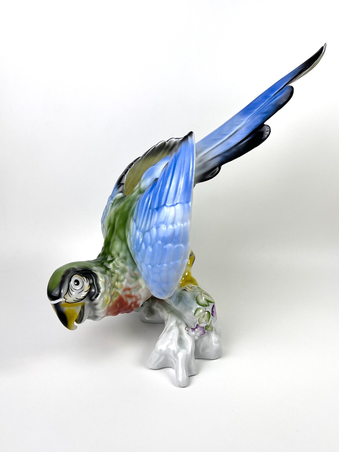 Porcelain Figurine Macaw Parrot, Vintage Germany, Ara Parrot - Etsy