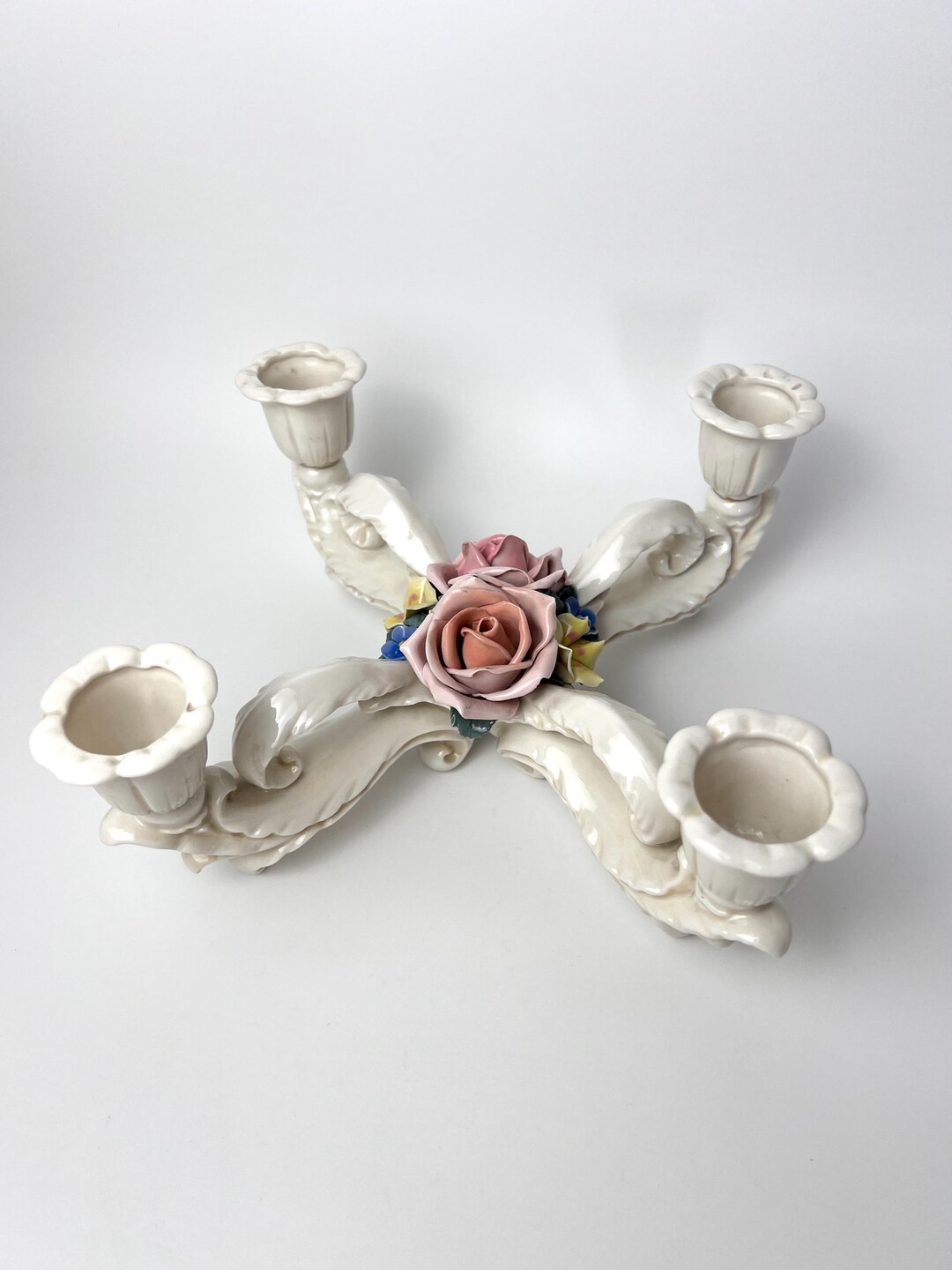 Porcelain Candlestick, Candelabrum, Karl Ens, Germany Vintage - Etsy