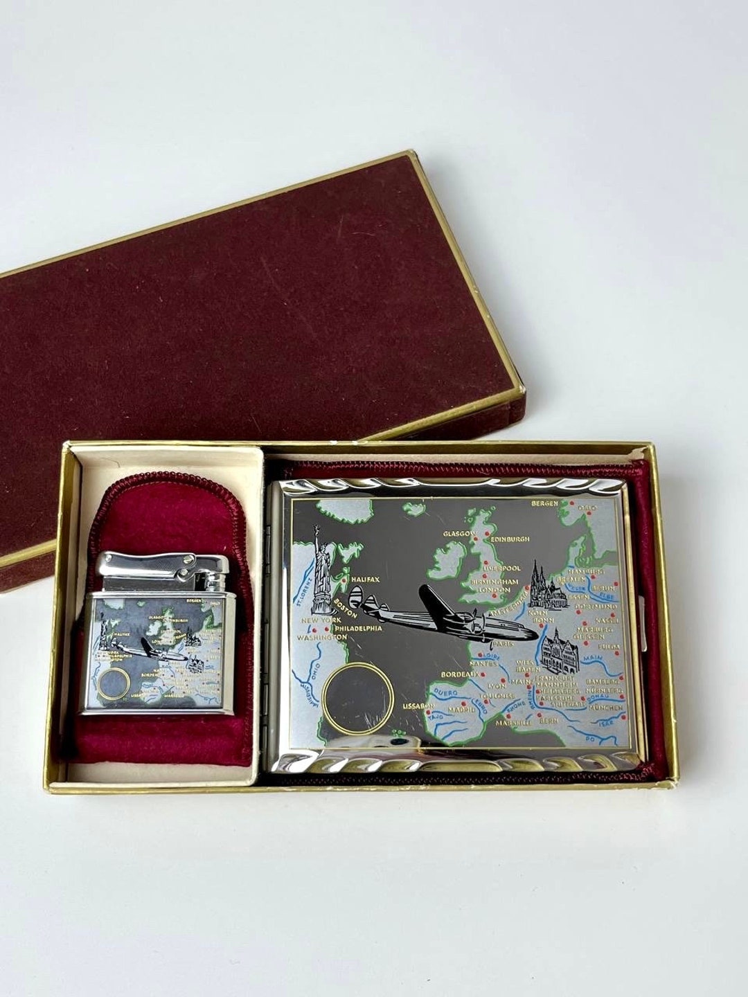 Fbelo Monopol Collectible Vintage Set - Cigarette Case and Lighter 1957 ...