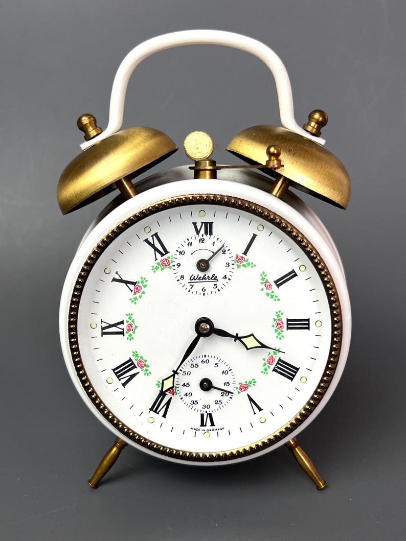 Wehrle Alarm Clock, Brass, Vintage Germany - Etsy