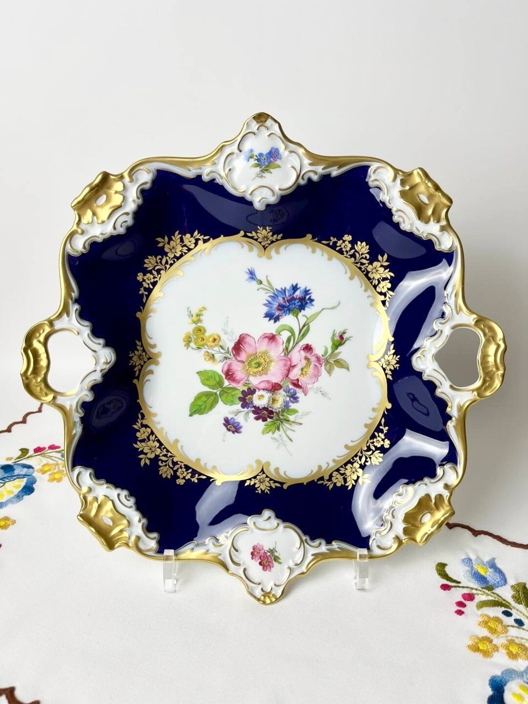 Porcelain Dish Platter With Handles Kaiser Vintage Germany Plate - Etsy