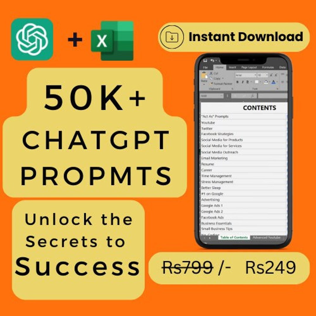 50K Chatgpt Prompts Ultimate Guide to Success PLR - Etsy