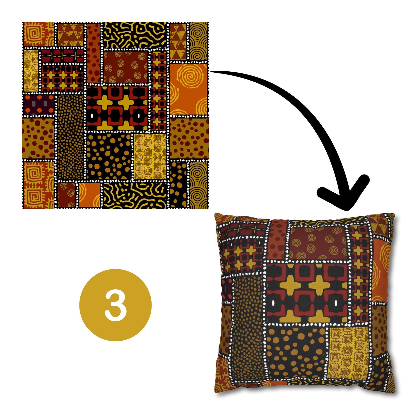 Mudcloth Pillow Set | Bold Tribal Print Covers OR Complete Pillows ...