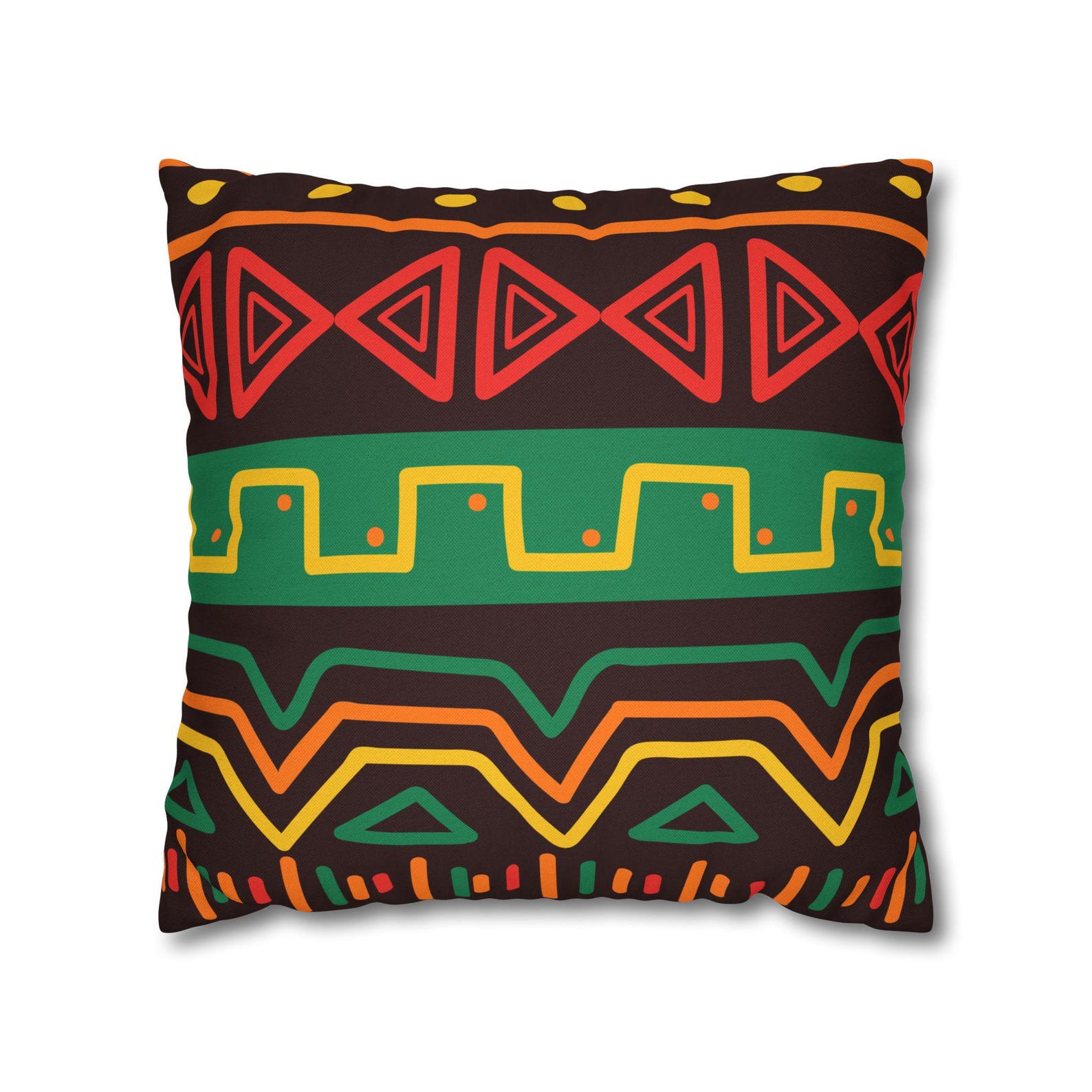 African Pattern Print Pillow Cover or Complete Pillow, Boho Living Room ...