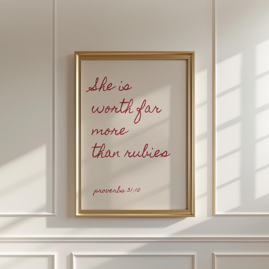 Proverbs 31 Ruby Red Christian Wall Art (digital Download) - Etsy