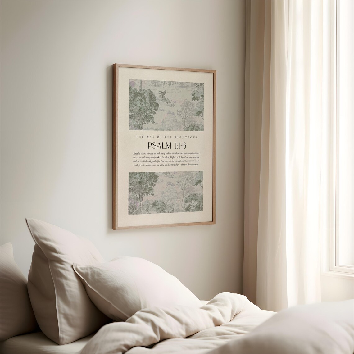 Psalm 1 Wall Art: Vintage Modern Christian Print (digital Download) - Etsy