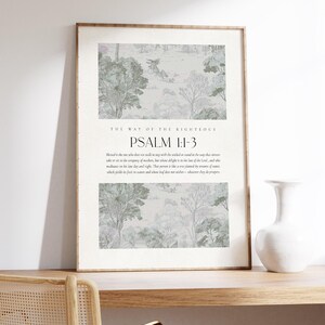 Psalm 1 Wall Art: Vintage Modern Christian Print (digital Download) - Etsy