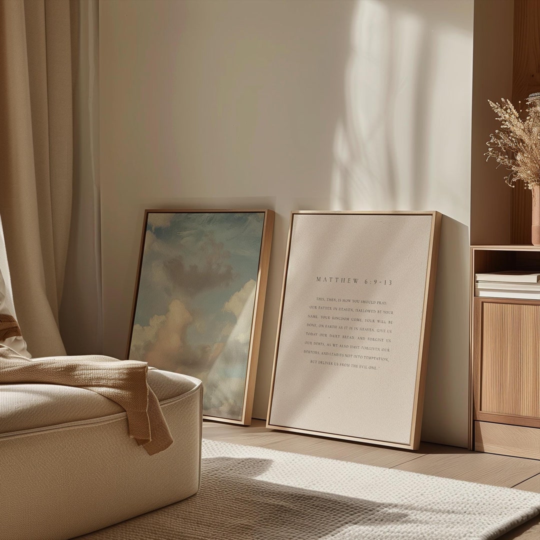 Set of Two Mathew 6:9-13 the Lord's Prayer | Modern Minimalist ...