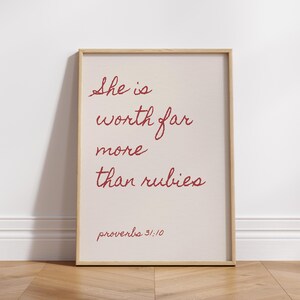 Proverbs 31 Ruby Red Christian Wall Art (digital Download) - Etsy