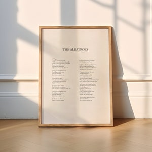 The Albatross Lyrics Aesthetic Wall Art Tortured Poets Department ...