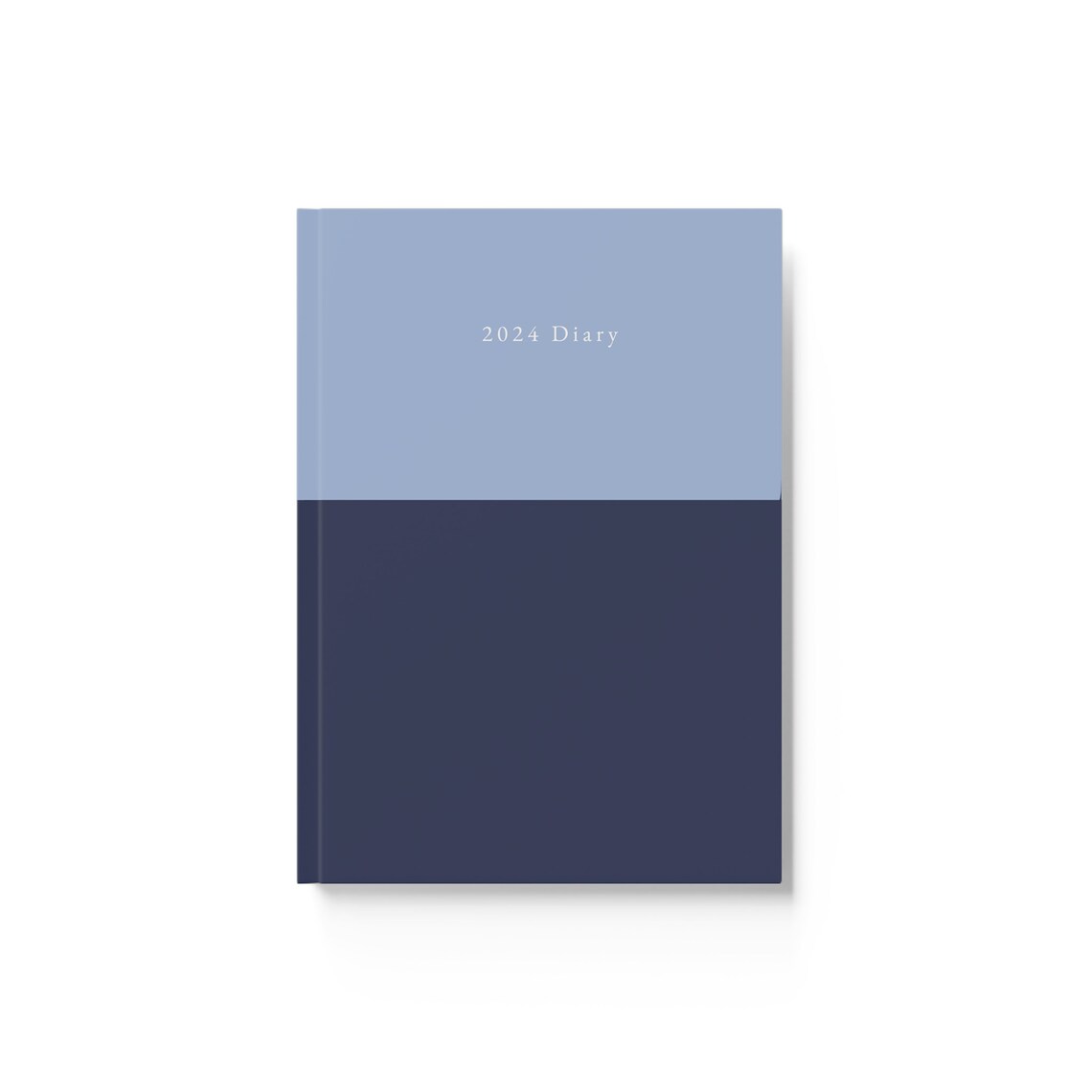 A5 2024 Diary Blue Colour Block Hardcover Journal Lined, Graph or Plain ...
