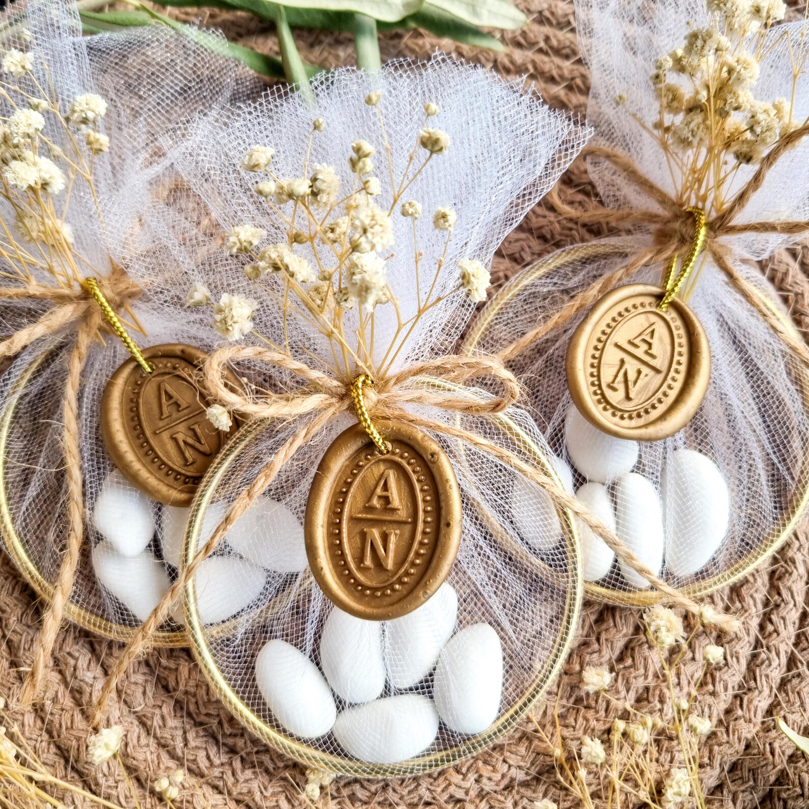Personalized Wedding Almond Candy Favors, Italian Confetti, Wax Seal - Etsy