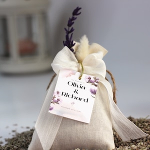 Personalized Wedding Favors Lavender Sachet Pouch, Bridal Shower Favors ...