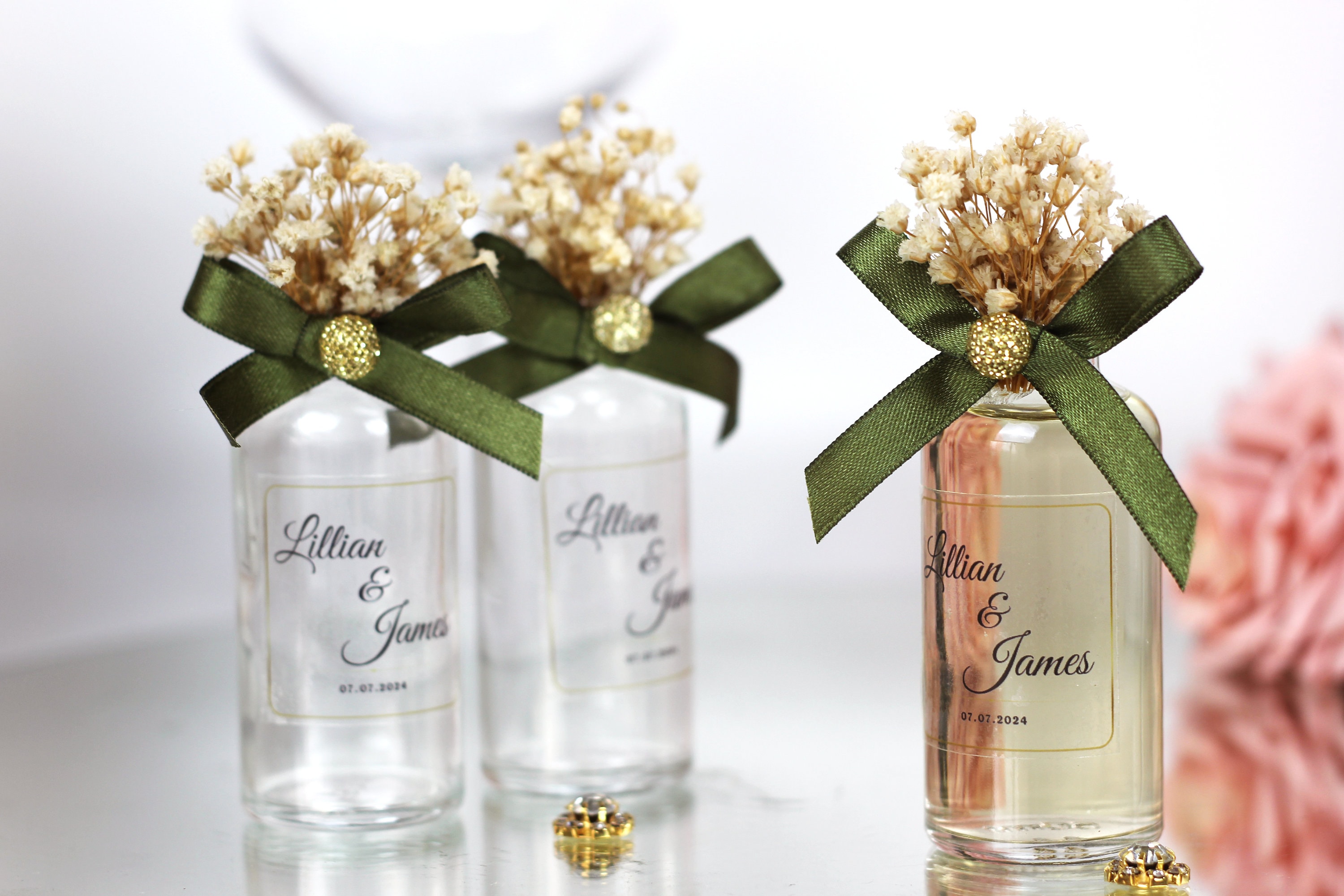Personalized Empty Glass Cologne Bottle Wedding Favors for Guests ...