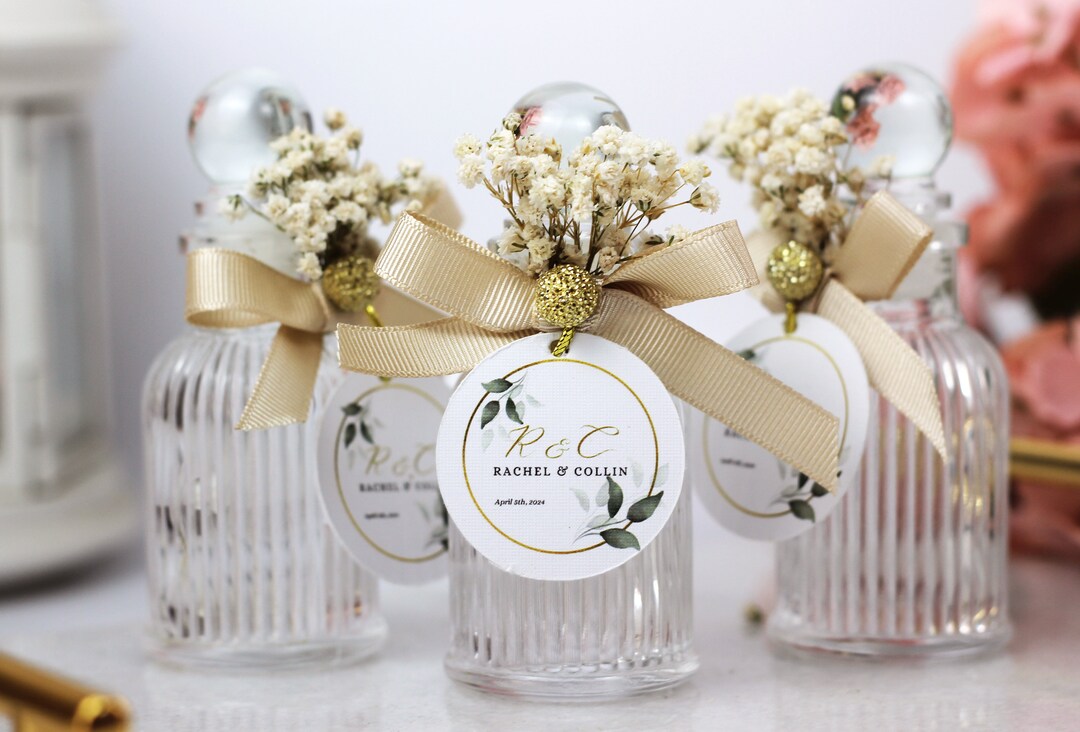 Personalized Empty Glass Cologne Bottle Wedding Favors for Guests ...