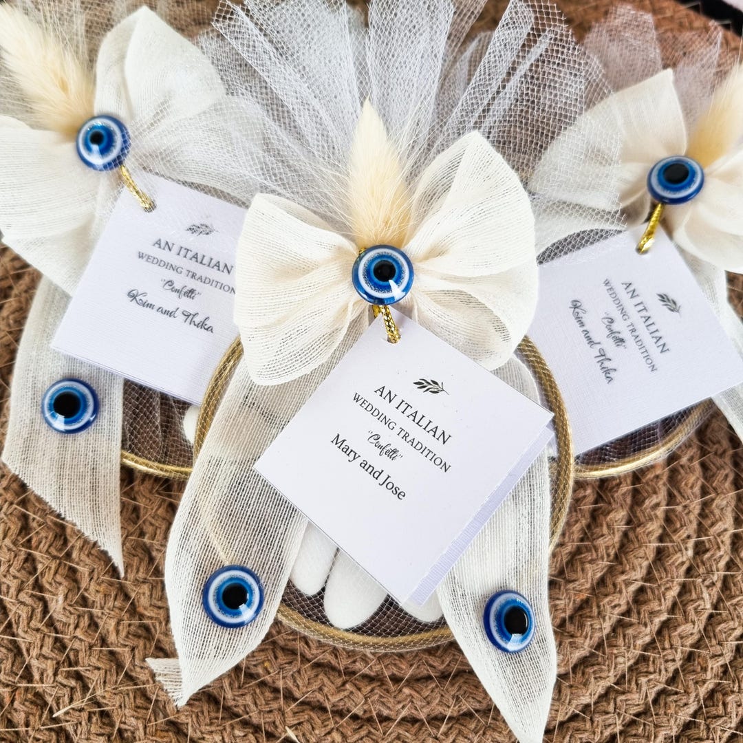 Personalized Wedding Favor, Almond Candy, Evil Eye, Italian Confetti - Etsy