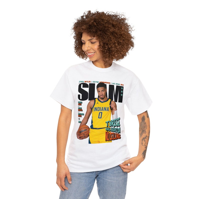 Tyrese Haliburton Indiana Pacers NBA Slam Cover Tee Shirt - Etsy