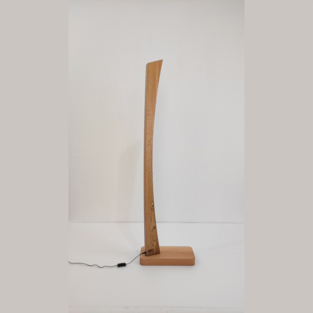 Wood Floor Light ARC Floor Light Rustic Wood Light, Modern Wood Floor ...