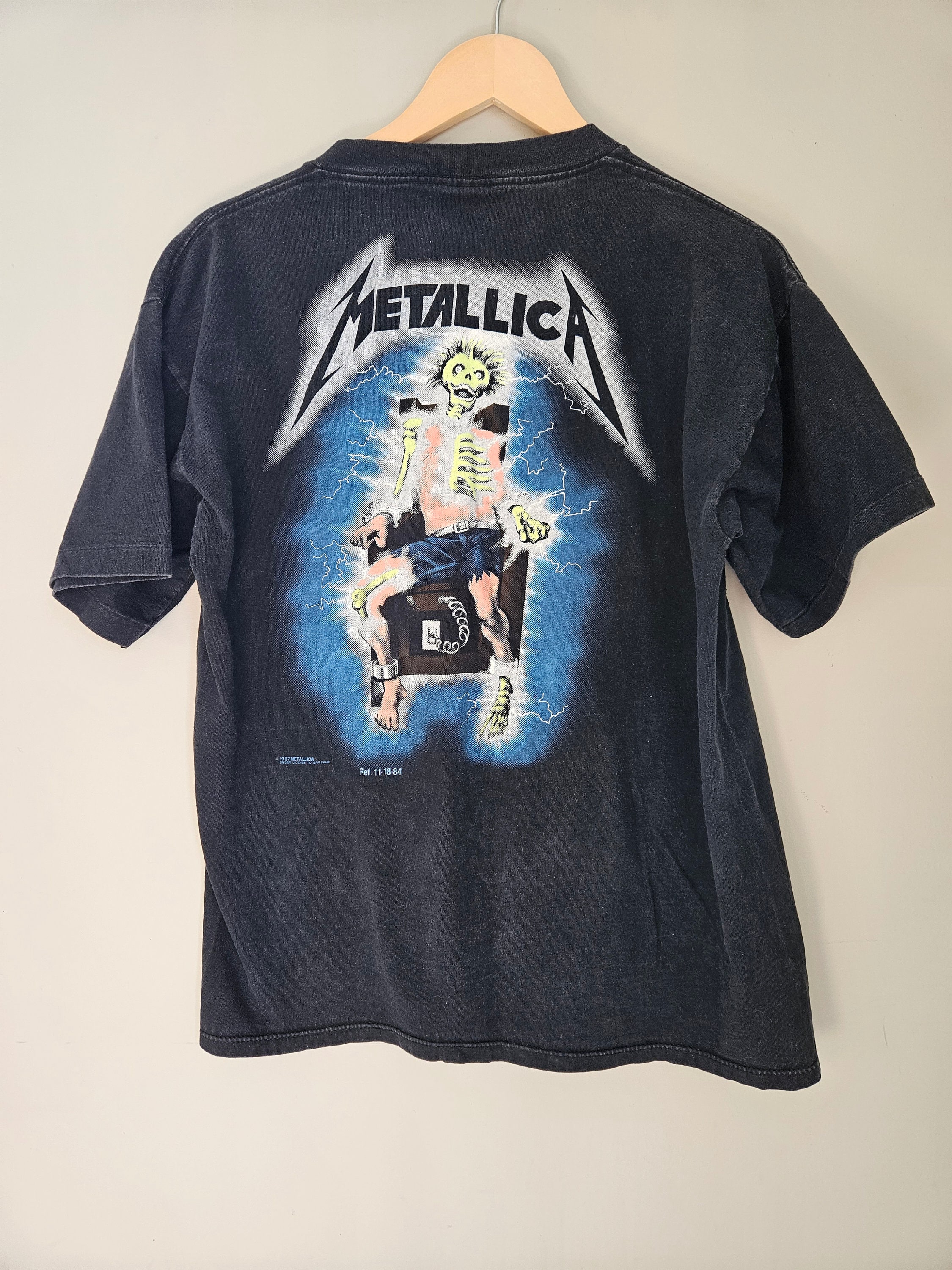 Metallica Vintage T-shirt ride the Lightning - Etsy
