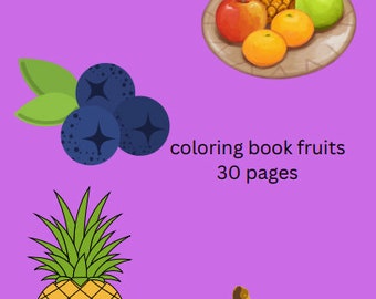 Flowers, Tubers &fruits Coloring Pages for Kids Printable Coloring Book ...