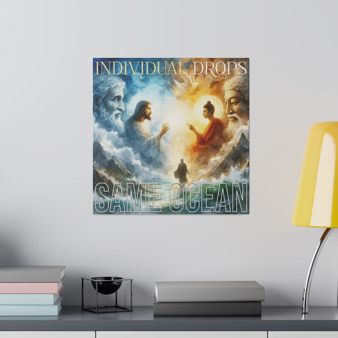 Jesus Buddha Wall Art, Buddha Jesus Canvas, Enlightened Unity Paint ...