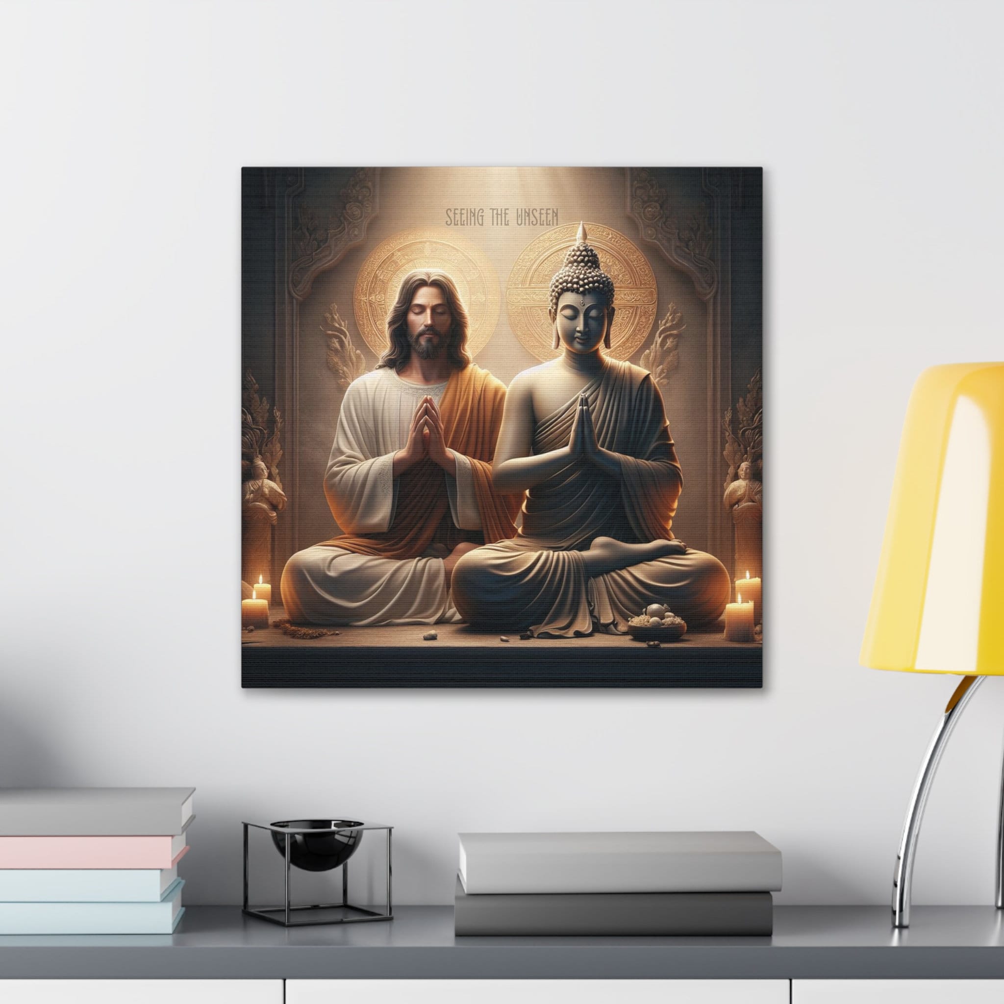 Jesus and Buddha Seeing the Unseen Wall Art, Buddha and Jesus ...