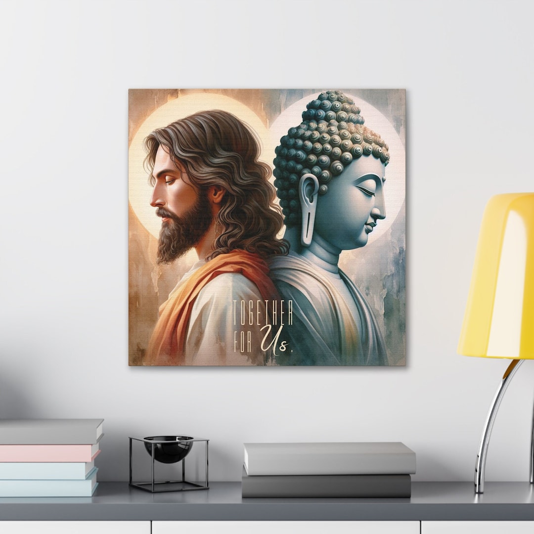 Jesus and Buddha Together for Us Wall Art, Christ and Buddha Peaceful ...