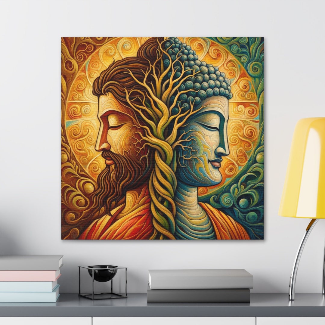 Jesus and Buddha One Root Wall Art, Jesus Buddha Same Root ...