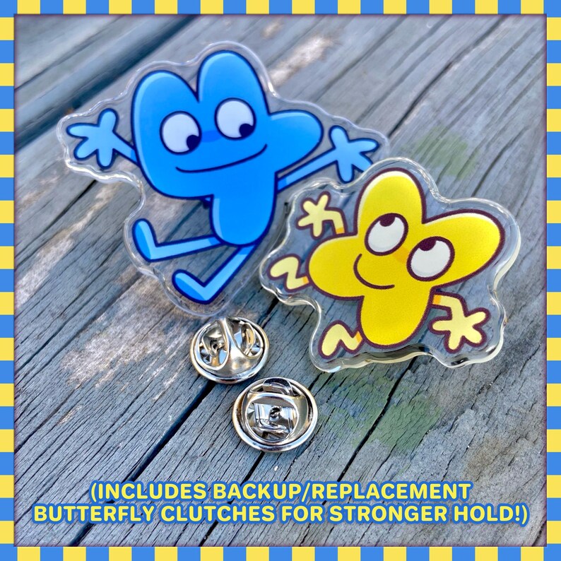 Four&x BFB Acrylic Pin Set of 2 - Etsy Australia
