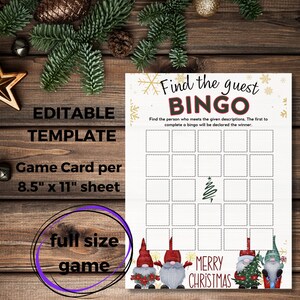 Printable Game Find the Guest Bingo for Adults, Find Someone Who ...