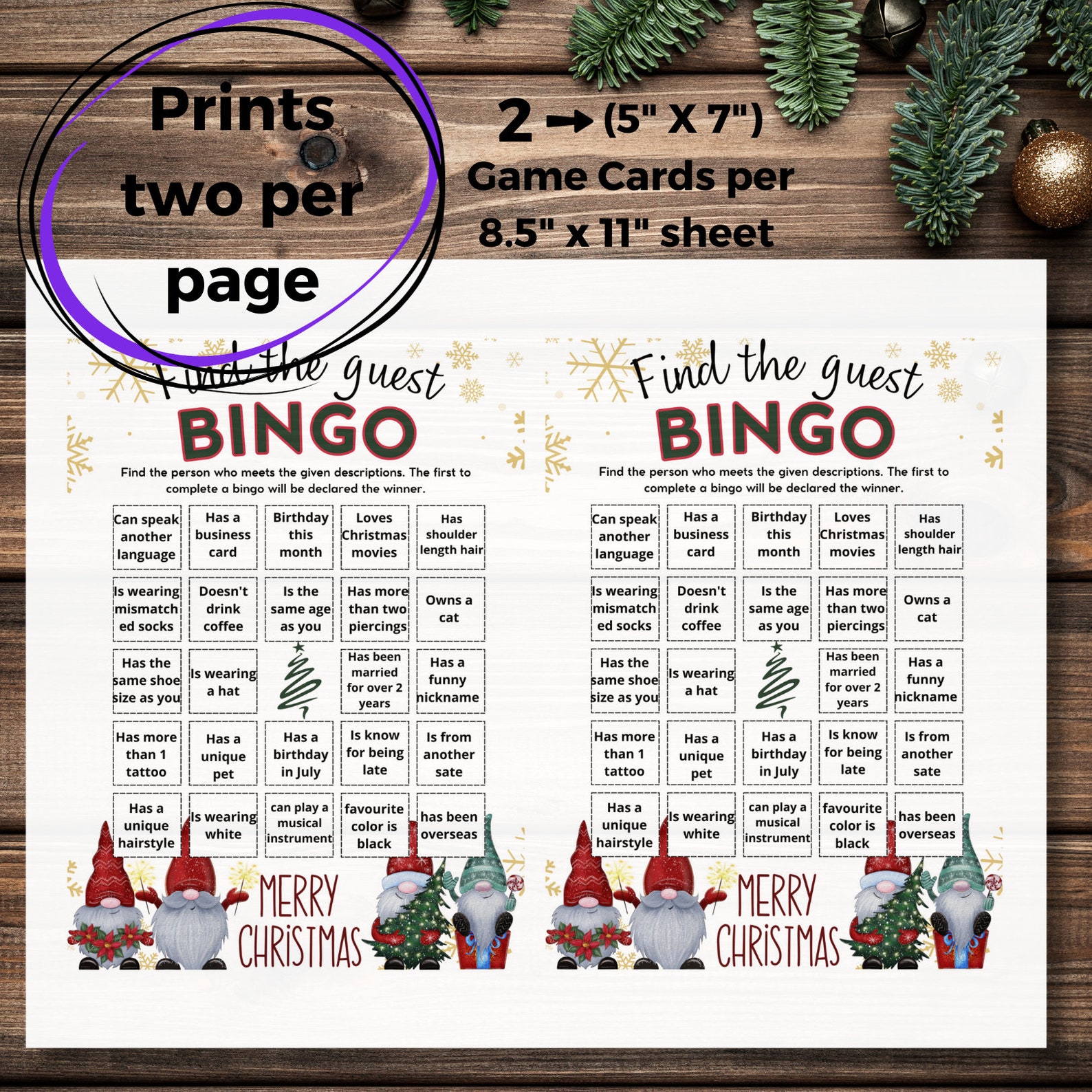 Printable Game Find the Guest Bingo for Adults, Find Someone Who ...