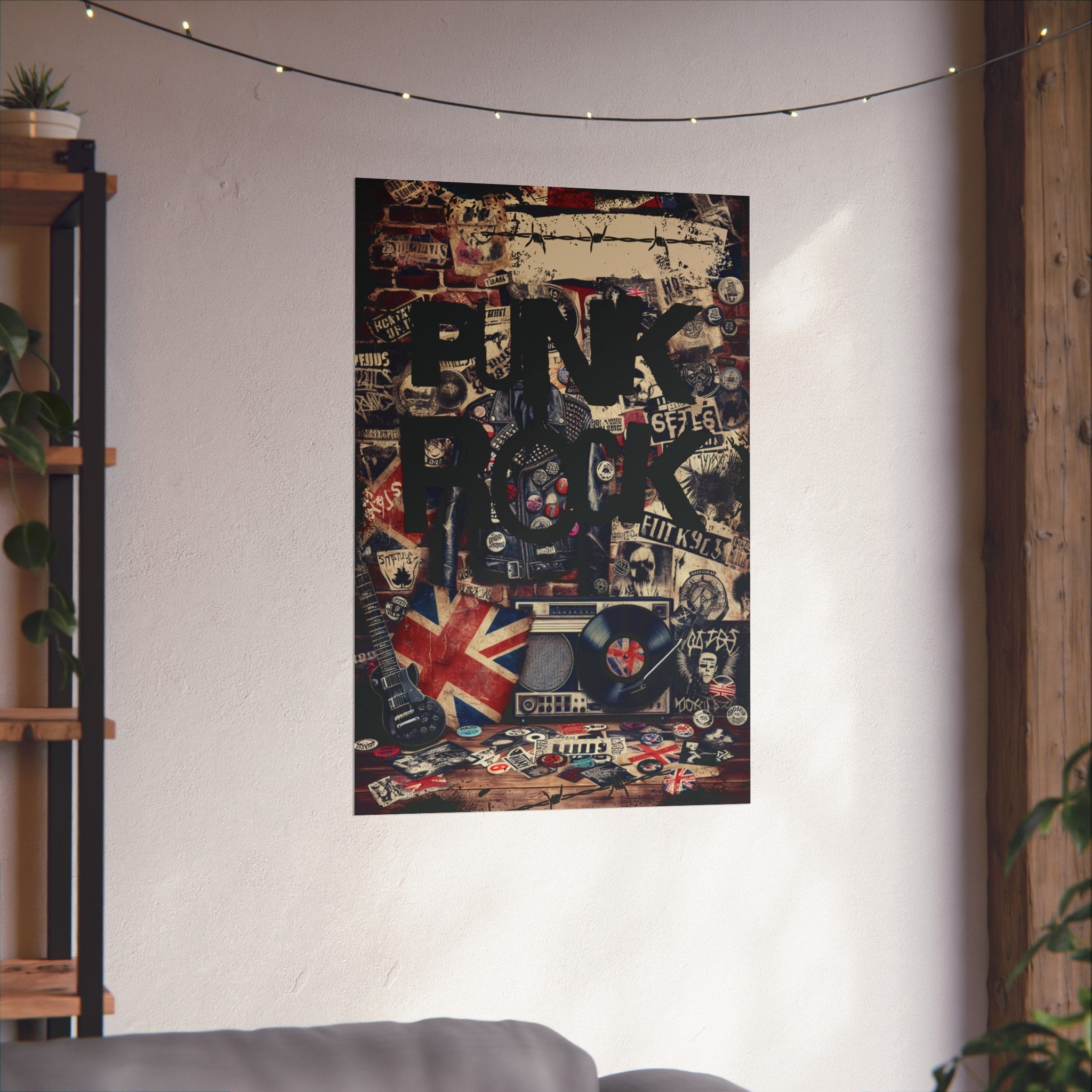 Punk Rock Matte Poster, Wall Art for Home Decor, Punk Art Print for ...