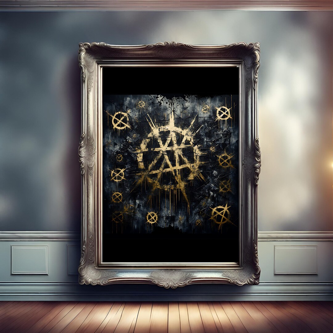 Anarchy Celestial Grunge Wall Art, Occult Home Decor, Witchy Vibes ...