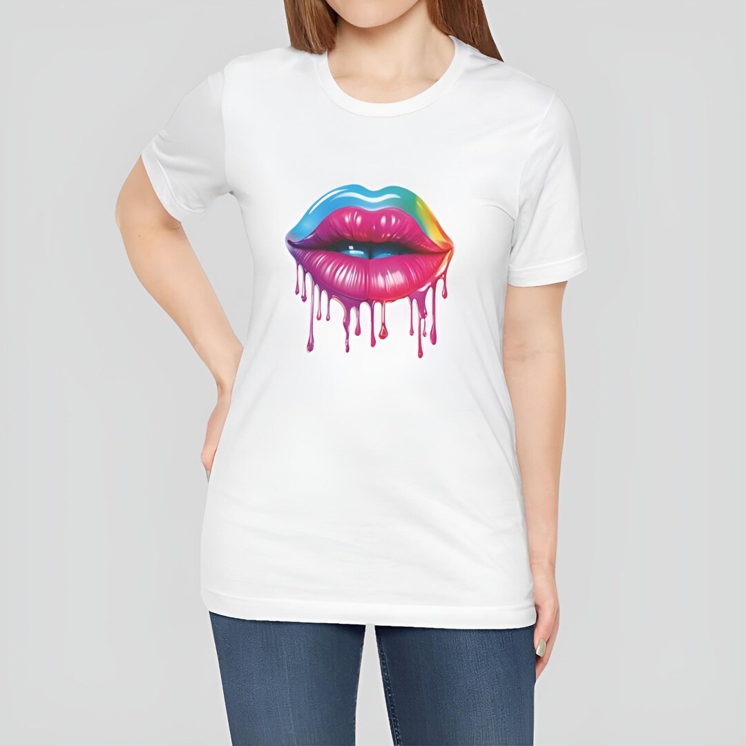 Lips Shirt, Kiss T-shirt, Unique Shirts, Birthday Gift for Her, Lips ...