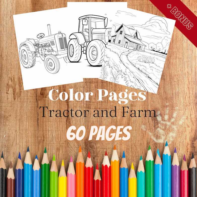Printable Tractor and Farm Coloring Pages for Children, 60 Coloring ...