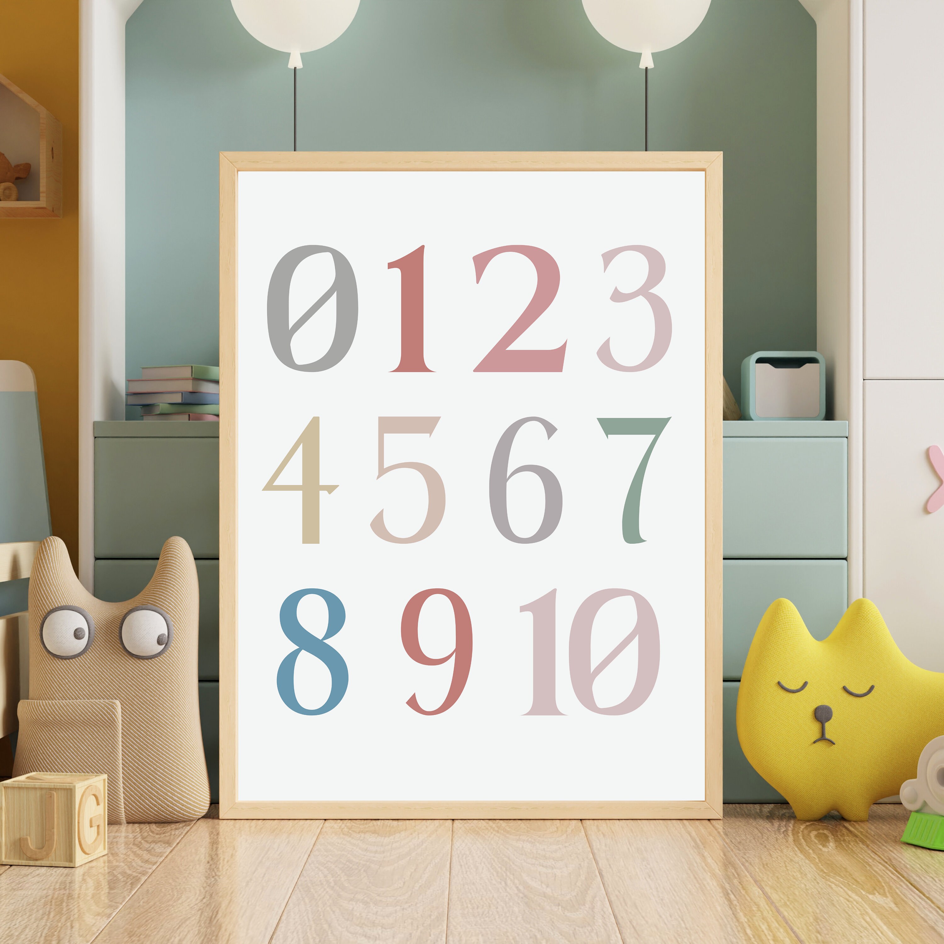 Poster of Numbers From 1 to 10, Educational Poster, Numbers Educational ...